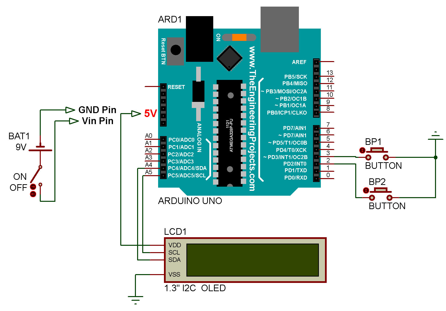 Digital Oled Clock 01 096 I2c Oled Arduino Uno Kuman Uno