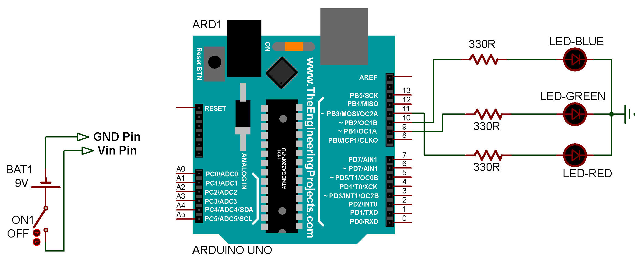 Rgb Color Module Arduino Uno Kuman Uno